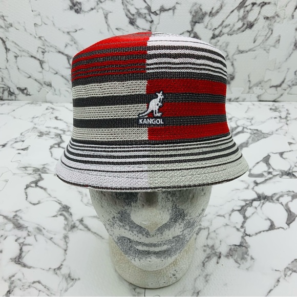 Kangol | Accessories | Kangol Digital Stripes Bin White Red Gray ...